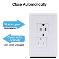 6-Pack Self-Closing Outlet Covers, Wall Socket Plate Automatic Sliding ...