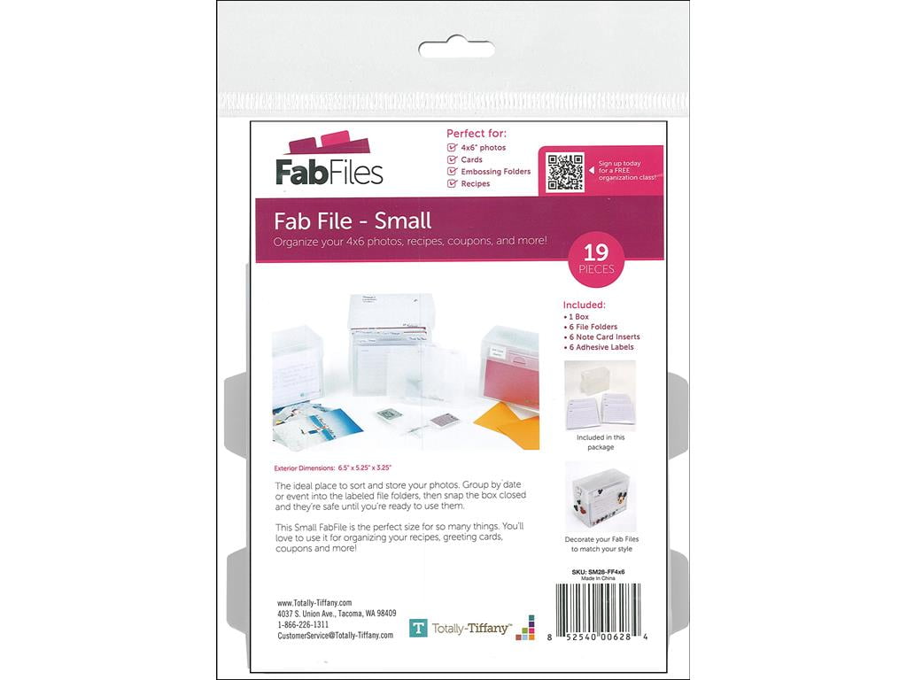 Totally Tiffany Fab File Box Small 4x6 - Walmart.com