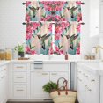 Bird Floral Kitchen Curtains and Valances Set, Hummingbird Spring ...