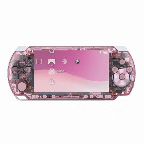 Restored PlayStation Portable PSP 3000 Gaming Console - Clear Pink ...