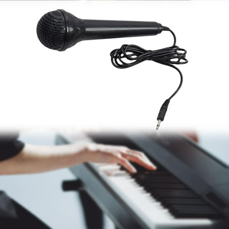 Microphone 3.5mm Black Handheld Mic for Electronic Piano Vlogging Music ...