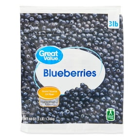 Great Value Wild Blueberries 40 oz Frozen for Smoothies Baking No Added ...