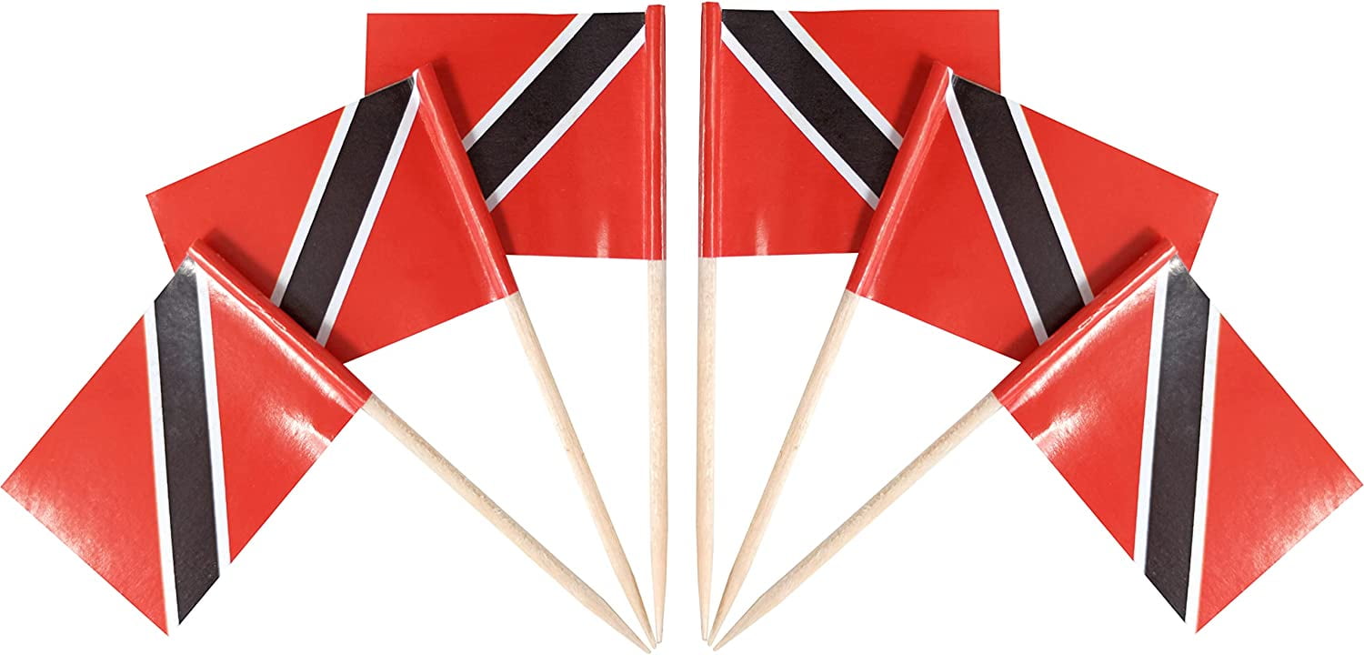 Trinidad and Tobago Toothpick Flag Small Mini Cupcake Topper Flags,100 ...