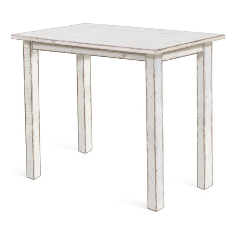 Marina White Sand Counter Wood Table - Walmart.com