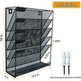 5 Tier Mesh Wall File Organizer,Vertical Mount Hanging Organizer with ...