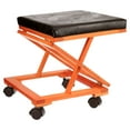 Foldable Wooden Footrest with Adjustable Height and Wheels - Black ...