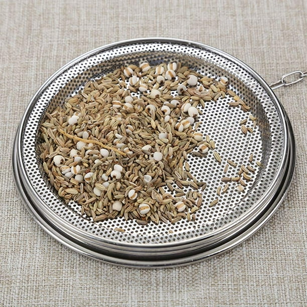 Seasoning Strainer With Hanging Chain Stainless Steel Tea Balls Filter ...