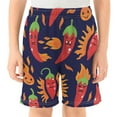 Boys Swim Trunks Funny Chili Pepper Print Quick Dry Lightweight Swim ...