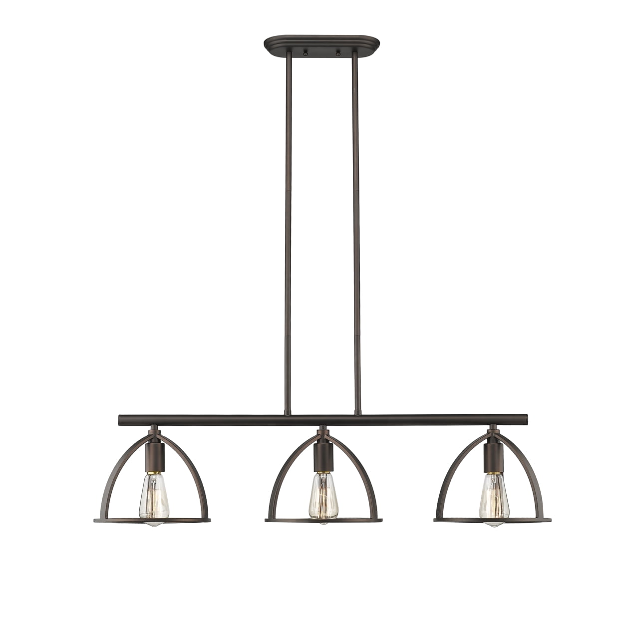 Lighting IRONCLAD Industrial 3 Light Rubbed Bronze Island Pendant 35 ...