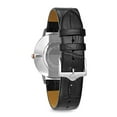 Bulova Men's Classic Ultra-Slim Black Leather Strap Grey Dial Watch 98A167 - Walmart.com