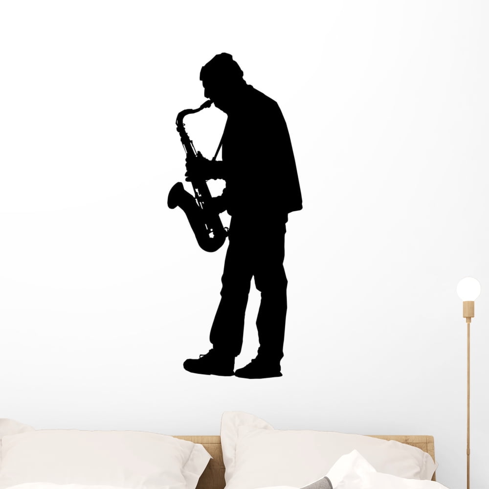 Saxophone Wall Decal Sticker by Wallmonkeys Vinyl Peel and Stick ...