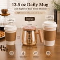 Self Stirring Coffee Mug, 13.5 oz / 400 ml Borosilicate Glass Automatic ...