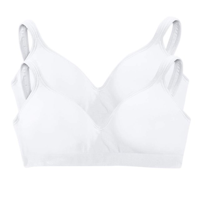 NY Lingerie 2 Pack White Comfort Bras for Women Style 3463 - Walmart.com
