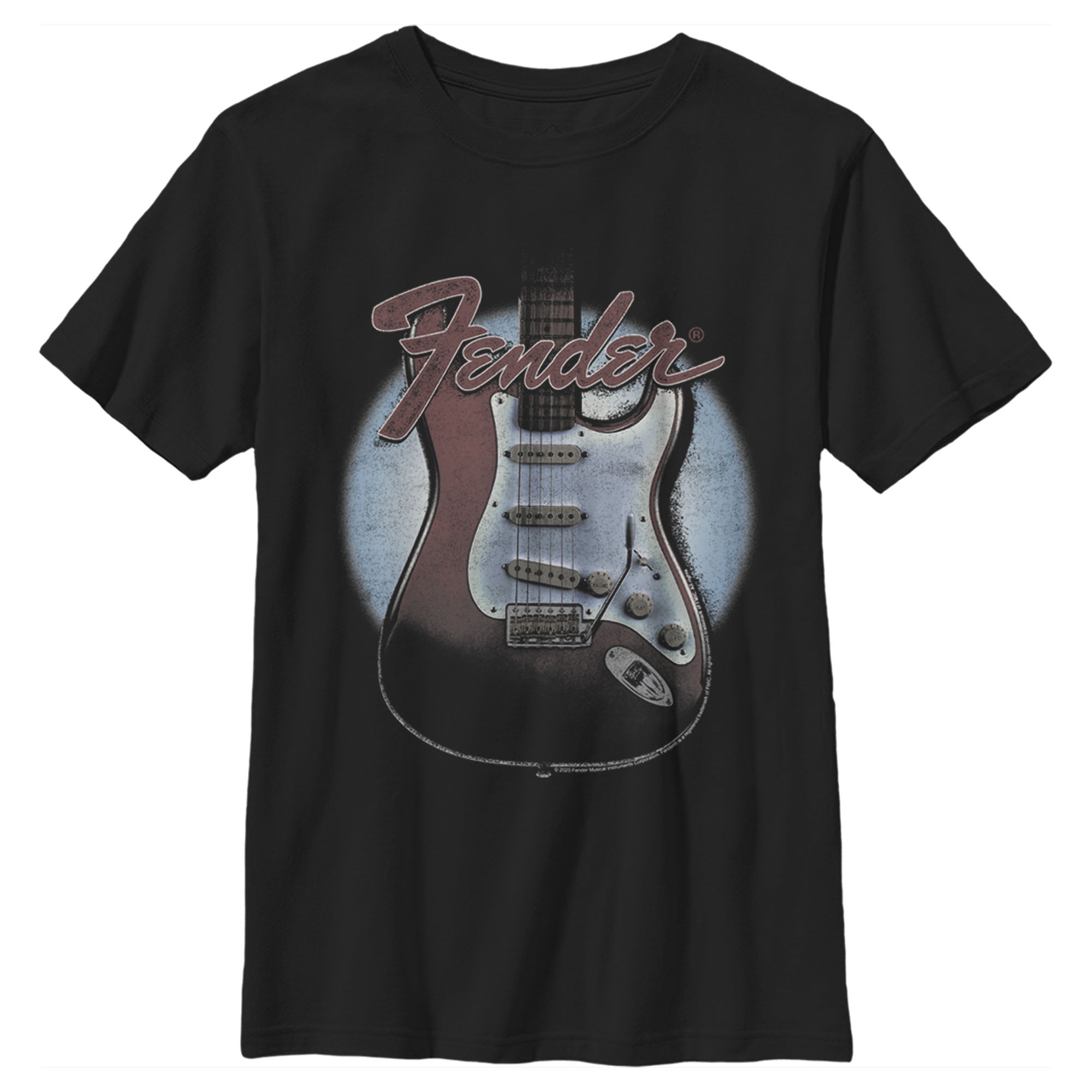 Boy's Fender Guitar Spotlight Logo Graphic Tee Black Large - Walmart.com