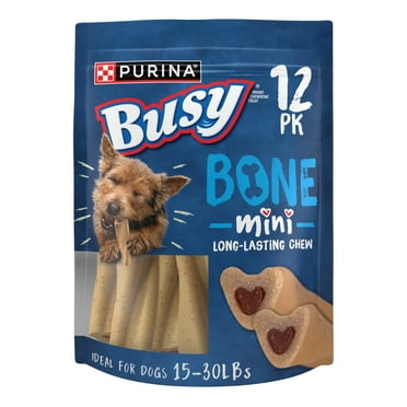 Purina Busy Bone Small & Medium Dog Treats Rollhide with Real Beef ...