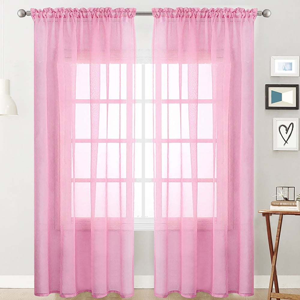 Click here for Lvcheng Sheer Curtains Living Room Curtain Rod Poc... prices