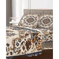 4 Piece Cal. King Sheet Set Southwestern Boho Sheets Set for Cal. King ...