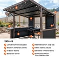 Blackstone 10'x10' Outdoor Bar, Griddle/Grill Pavilion Gazebo with ...