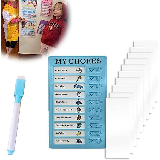Magnetic Dry-Erase Daily Routine Chart, To Do List, Portable Chore Chart Memo Plastic Board ...