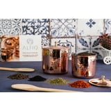 Set of 4 Solid Copper Canister Set with Lid | 100% Copper Kitchen ...