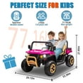 24 Volt 2 Seater Ride on Toys for Kids, Ride On UTV w/ 25.79" Large ...