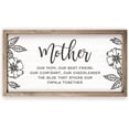 Mother Our Mom Our Best Friend Rustic Framed Wood Farmhouse Wall Sign ...