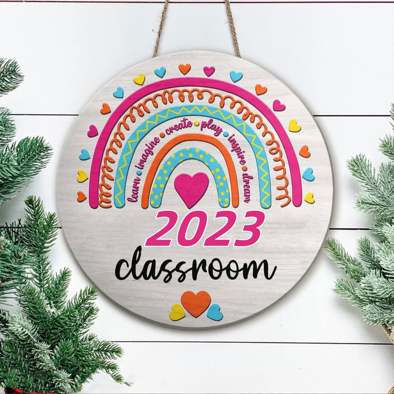 AURIGATE 3D Welcome Sign Front for Door Decoration, Creative Rainbow ...