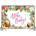 Aloha Baby Shower Backdrop Summer Hawaiian Luau Background Tropical ...