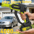 Yacona Cordless Pressure Washer, Power Washer with Battery&Charger ...