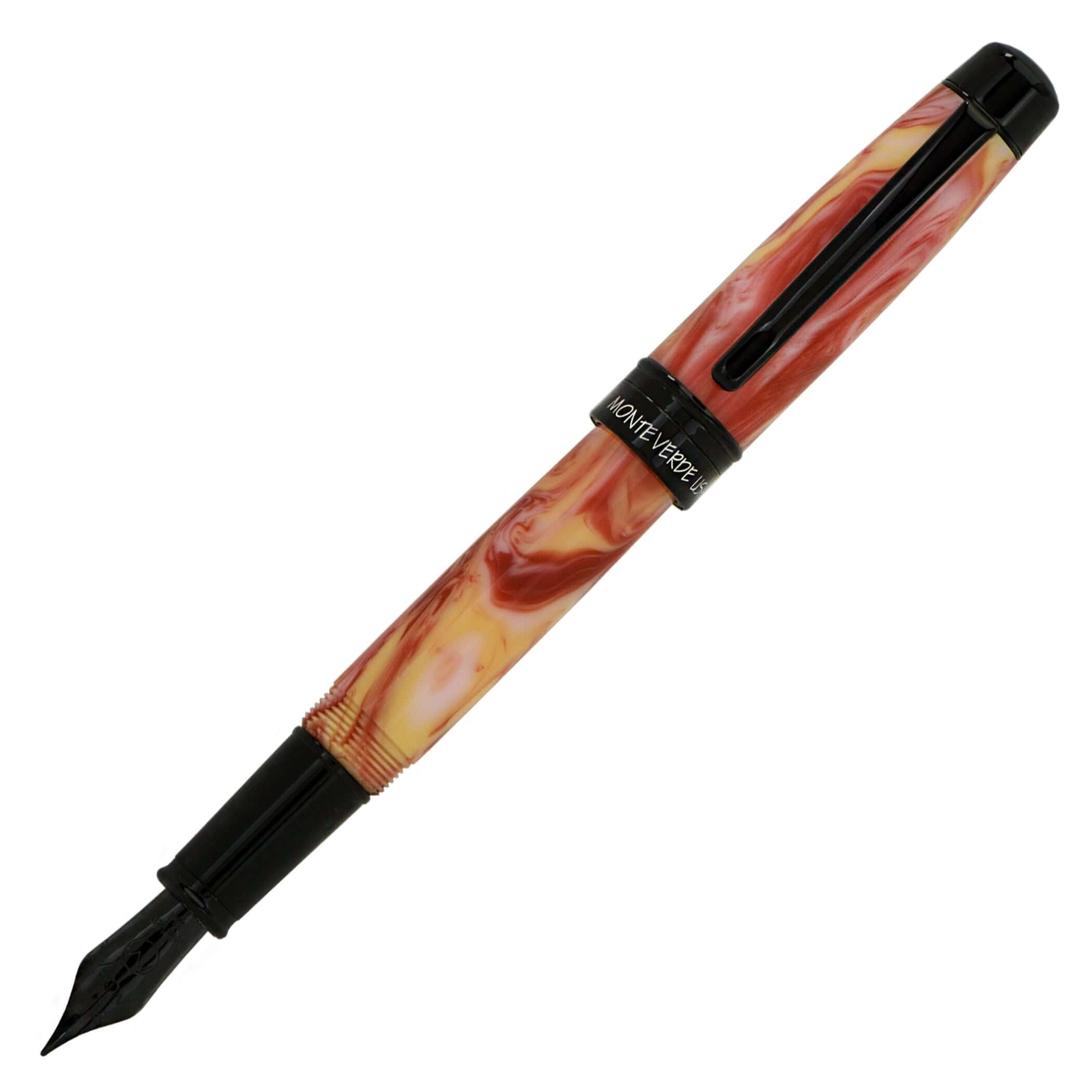 Monteverde Prima Red Swirl Fountain Pen Size: Omniflex - Walmart.com