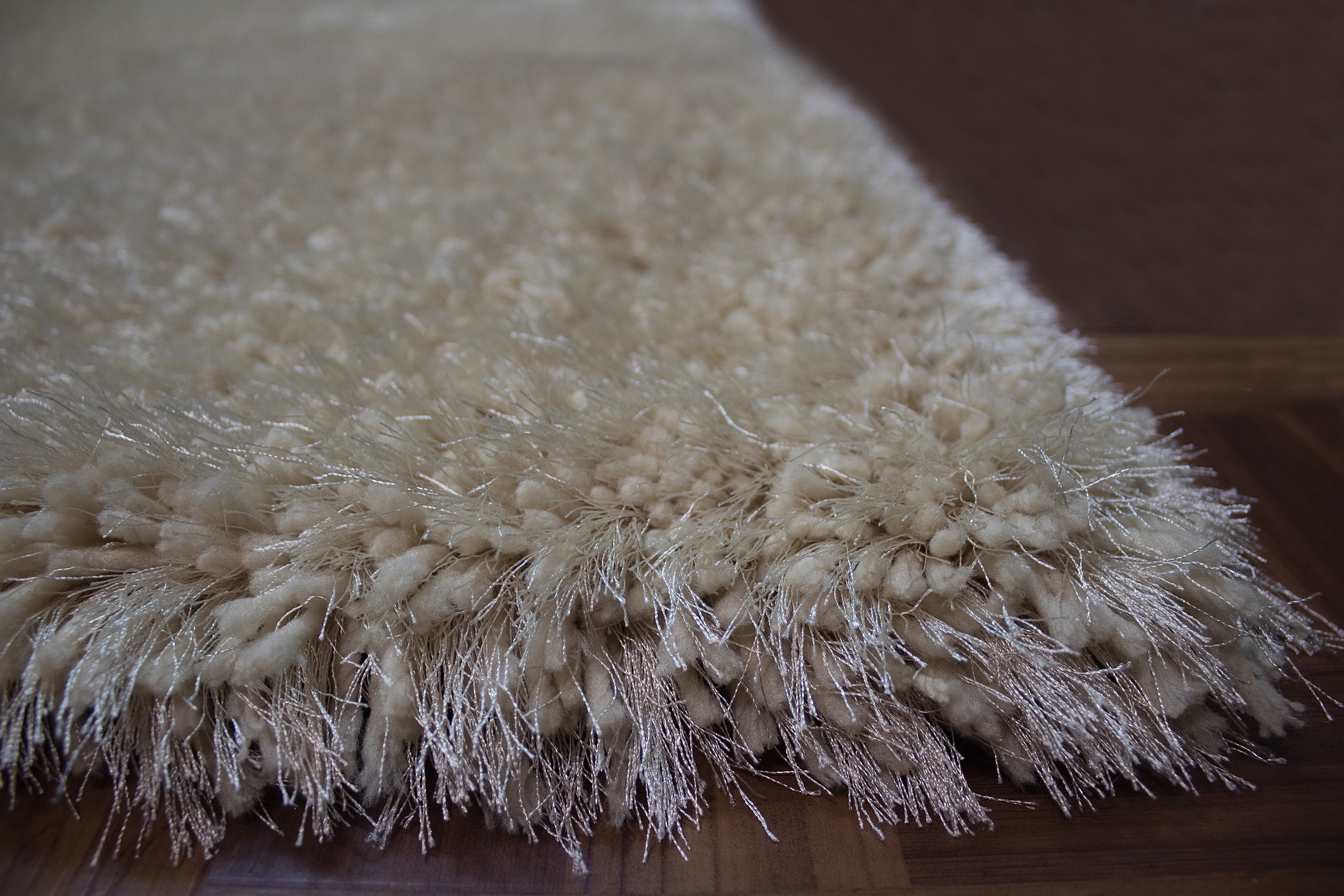 Beige Cream Color 5x7 Shag Shaggy Woven Patterned Flokati Furry Fuzzy ...