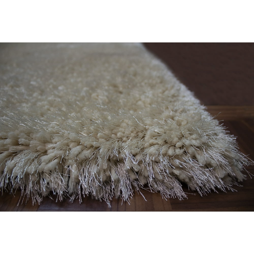 Beige Cream Color 5x7 Shag Shaggy Woven Patterned Flokati Furry Fuzzy ...
