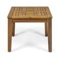 Outdoor Compact Side Table, Solid Acacia Wood Small Accent Table for ...