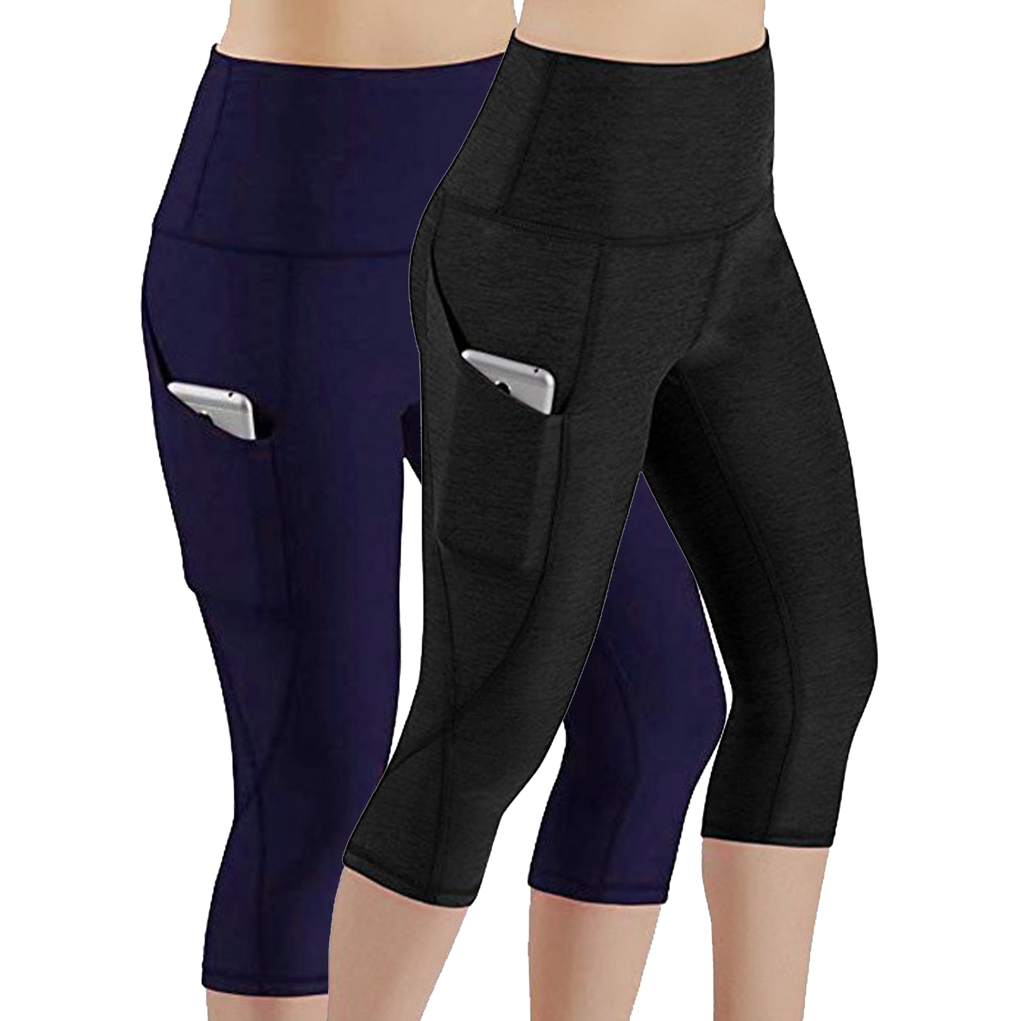 Click here for Frontwalk 2 Pack Women High Waist Capris Leggings... prices