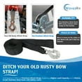 WavesRx 2" x 20' Boat Trailer Winch Strap Replacement with Marine Grade ...