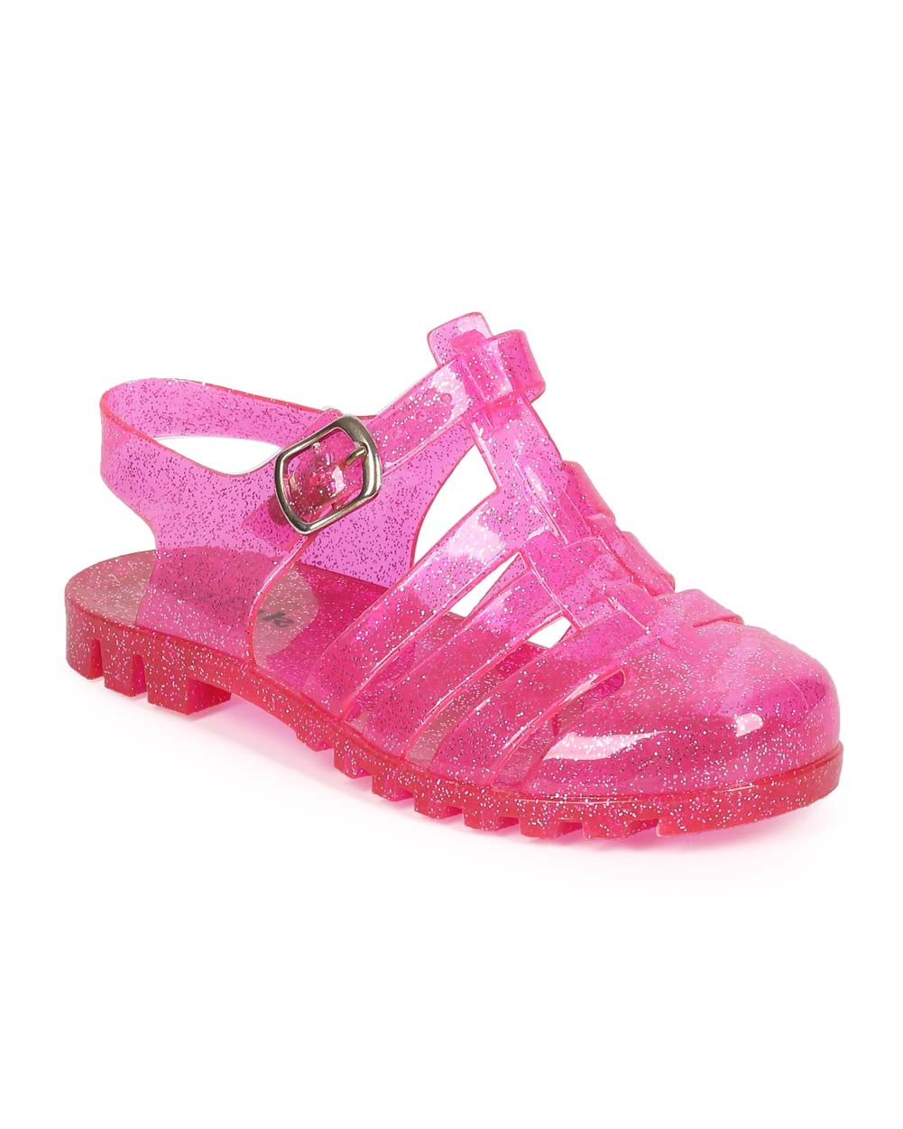 New Girl Link Jedi-52K Glitter Jelly Round Toe Fisherman Sandal Flat ...
