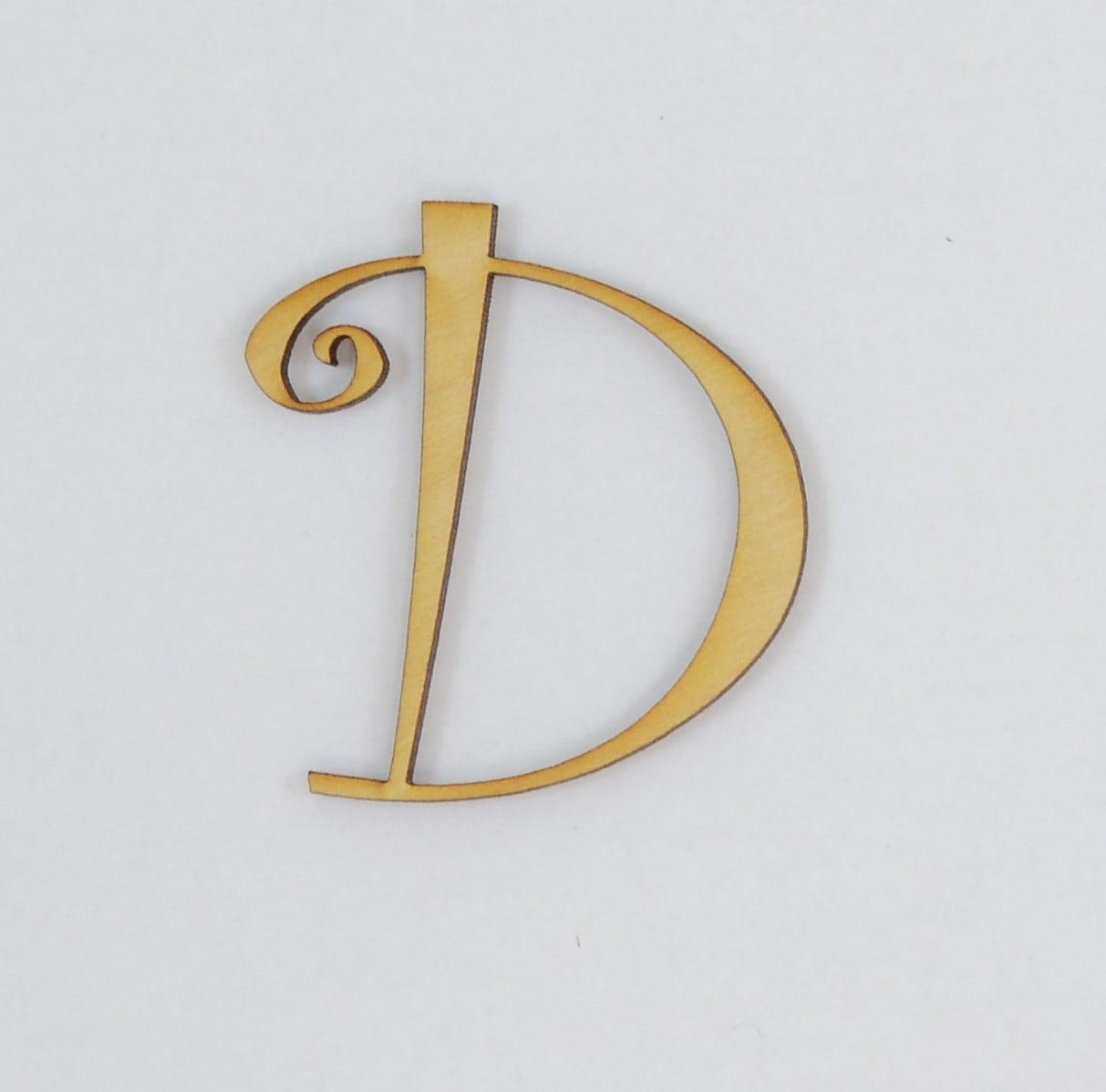 1 Pc, 5 Inch X 1/8 Inch Thick Wood Letters D In The Curlz Font Great ...