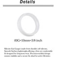 10G-50mm Extra Soft Silicone Gauges for Ears Flexible Ear Skin Tunnels ...
