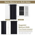 Black Blackout Curtains for Bedroom 72 Inch Length 2 Panels Set, Solid ...