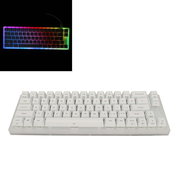 Mechanical Keyboard, 66 Keys RGB Backlit Gaming Keyboard, Hot Swappable ...
