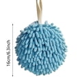 6.3" Chenille Hand Towel – Hanging Fuzzy Ball Towel with Loop, Quick ...