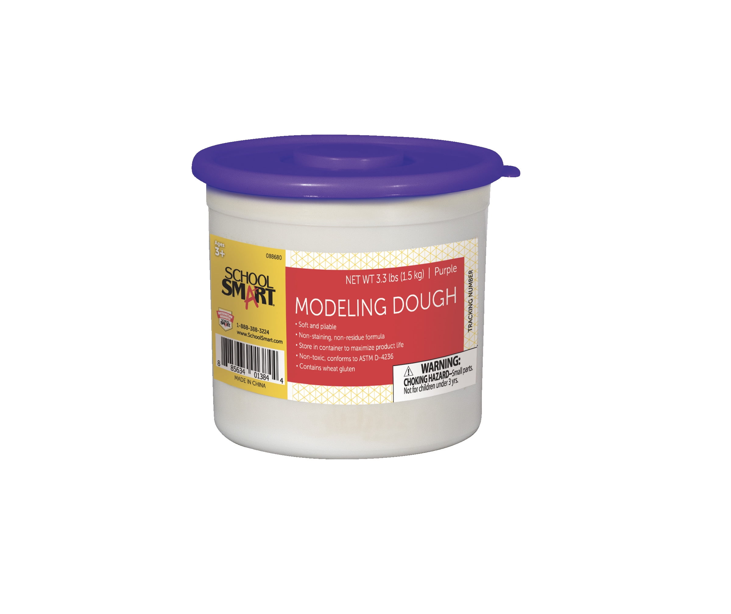 School Smart Non-Toxic Modeling Dough, 3.3 lb Tub, Purple - Walmart.com
