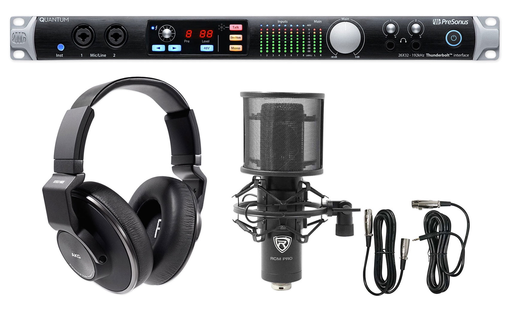 Presonus Quantum 26x32 Thunderbolt Audio Interface+AKG Headphones ...