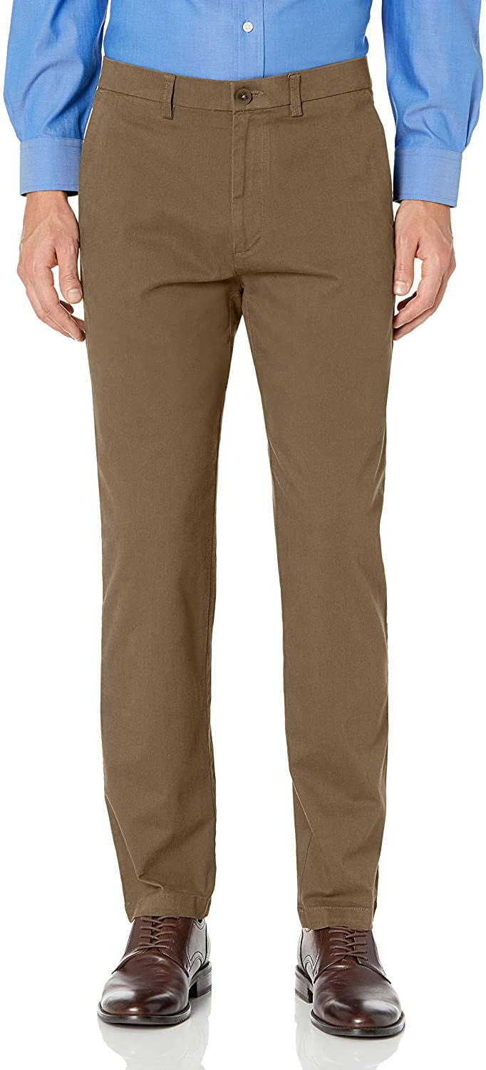Haggar Mens Comfort Straight Fit Flat Front Flex Khaki Chino Pants 32w