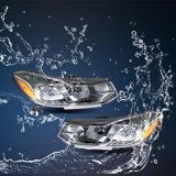 labwork 2-Pack Headlight Assembly Halogen Black Housing Headlamp Driver ...
