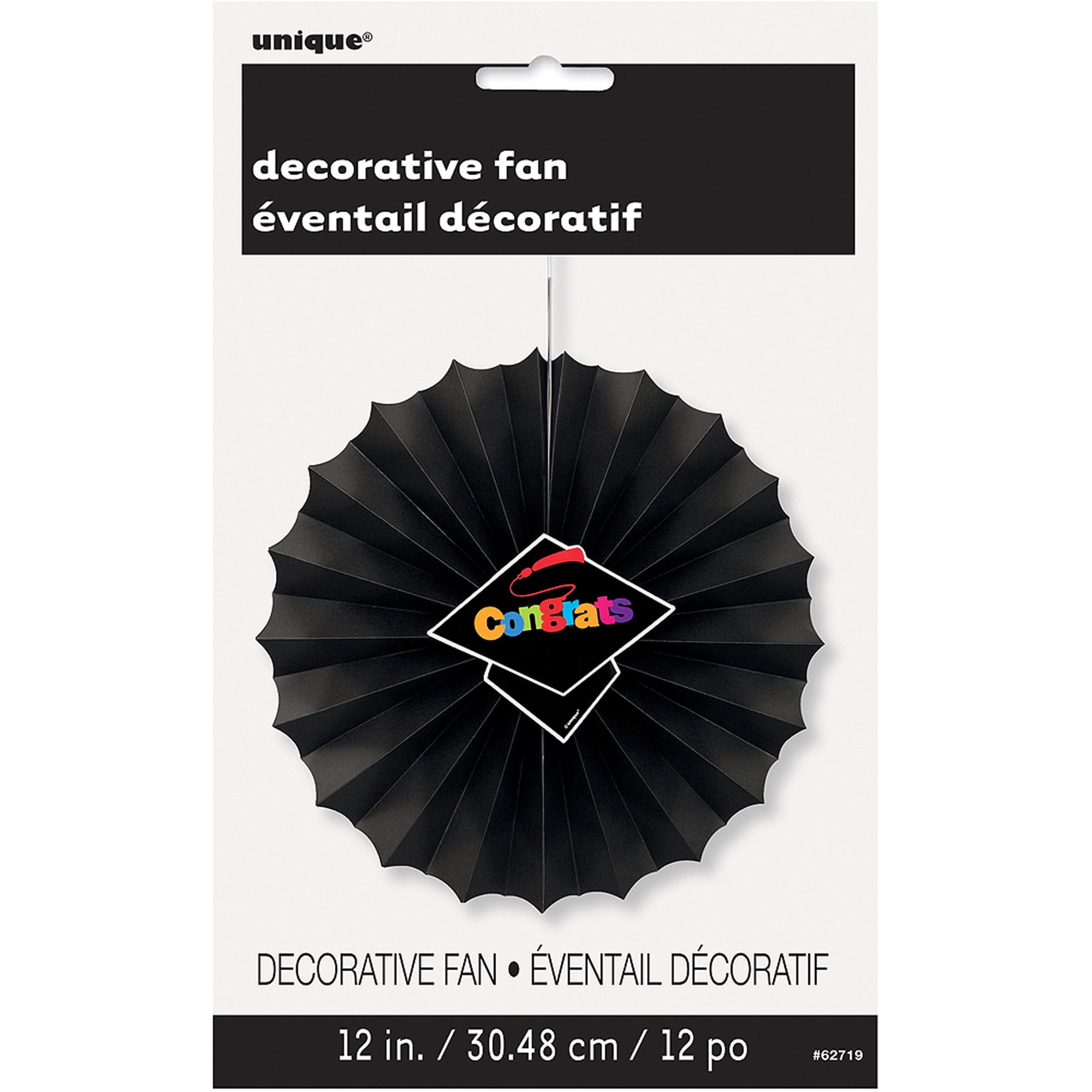 12" Congrats Graduation Tissue Paper Decorative Fan - Walmart.com