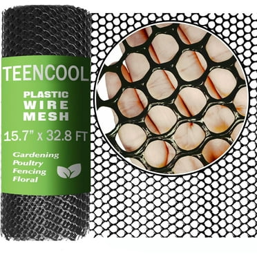 HMTtie 16 Gauge Black Vinyl Coated Rabbit Guard Fence, Poultry Fencing ...