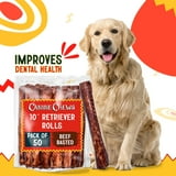 CANINE CHEWS 10" Beef Basted Dog Rawhide Bones | Savory Natural ...