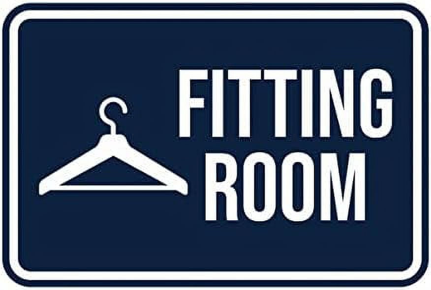 Classic Framed Fitting Room Sign (Navy Blue/White) - Small - Walmart.com