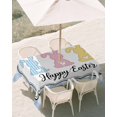 52x70 Inch Outdoor Tablecloth with Umbrella Hole Zipper Rectangle Happy ...